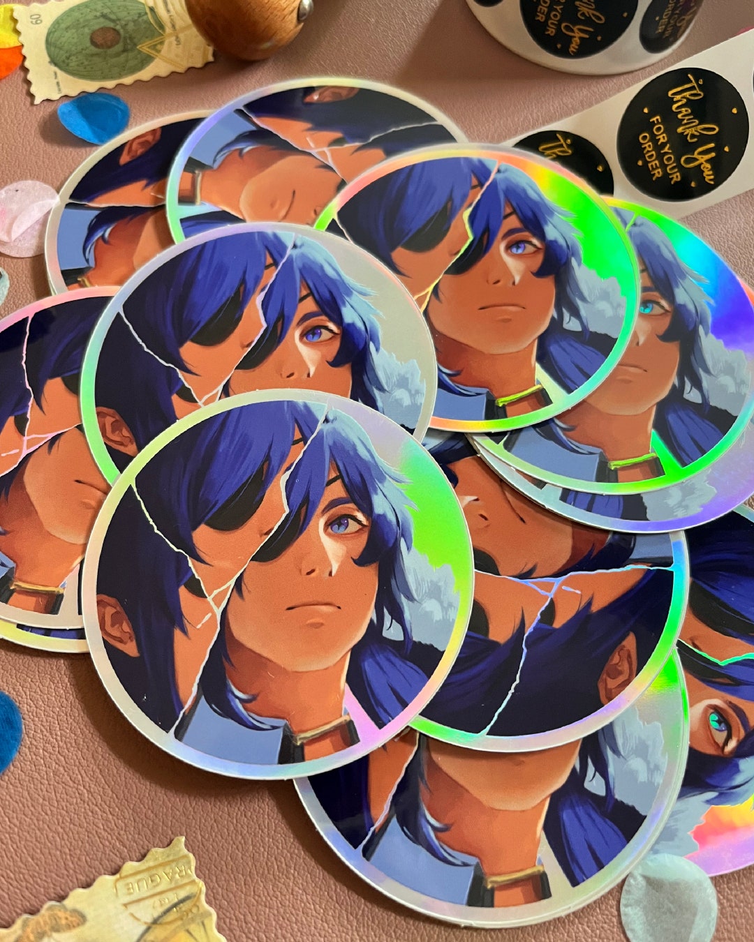 Shattered - Kaeya Holo Sticker - Etsy