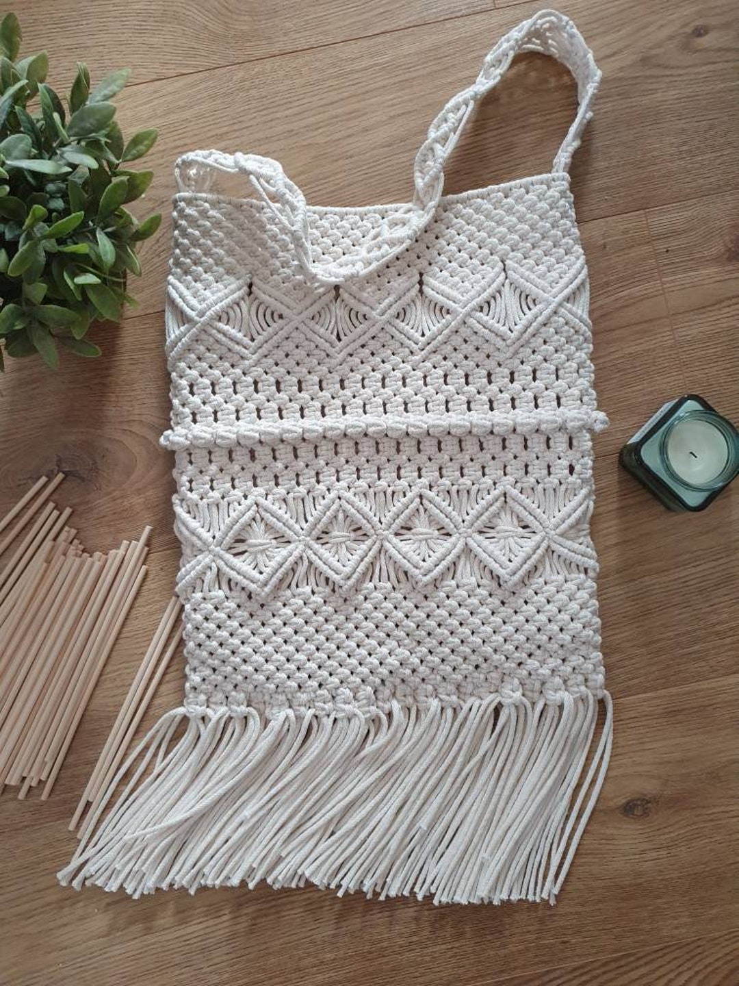 Macrame Boho Bag - Etsy