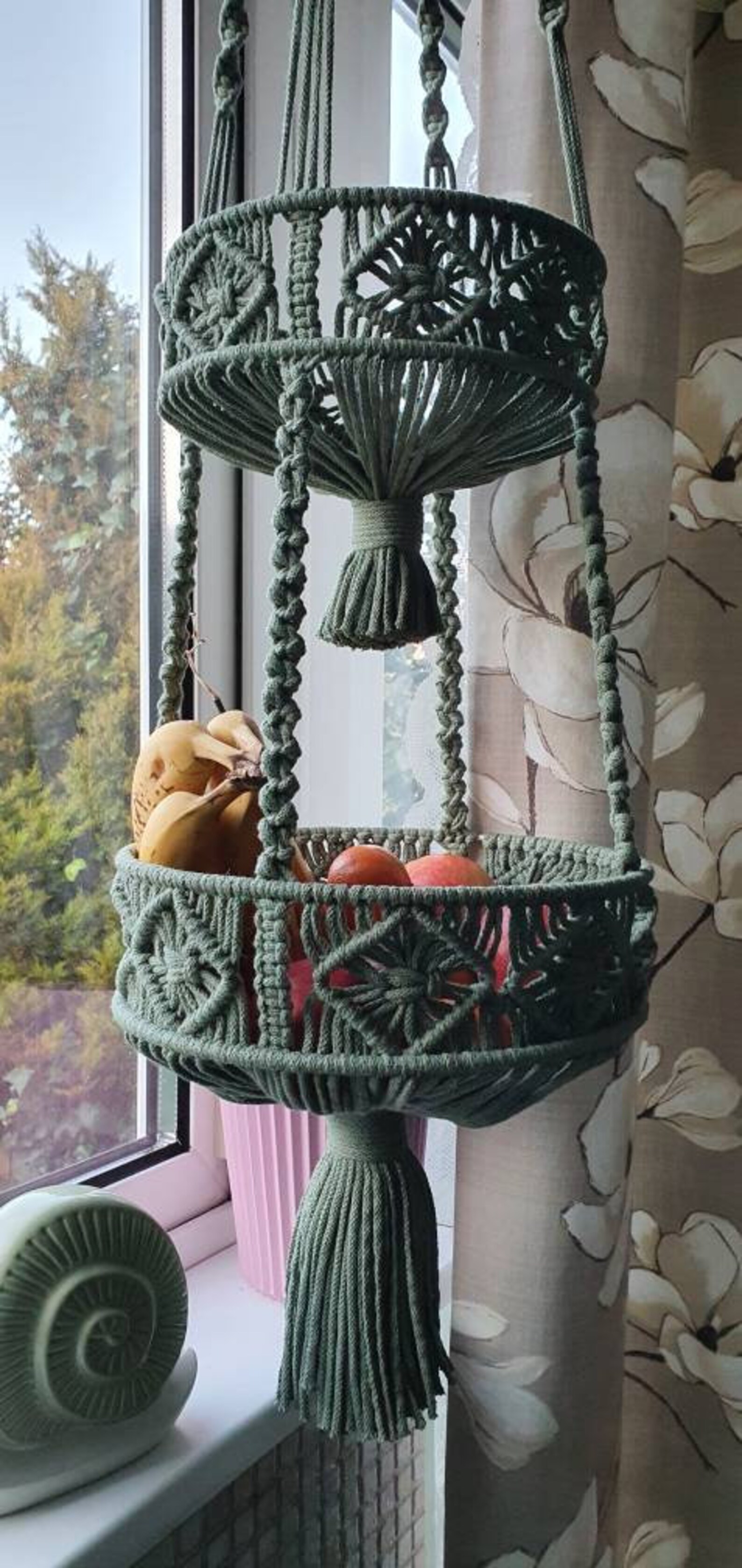 Macrame Fruit Hanger - Etsy