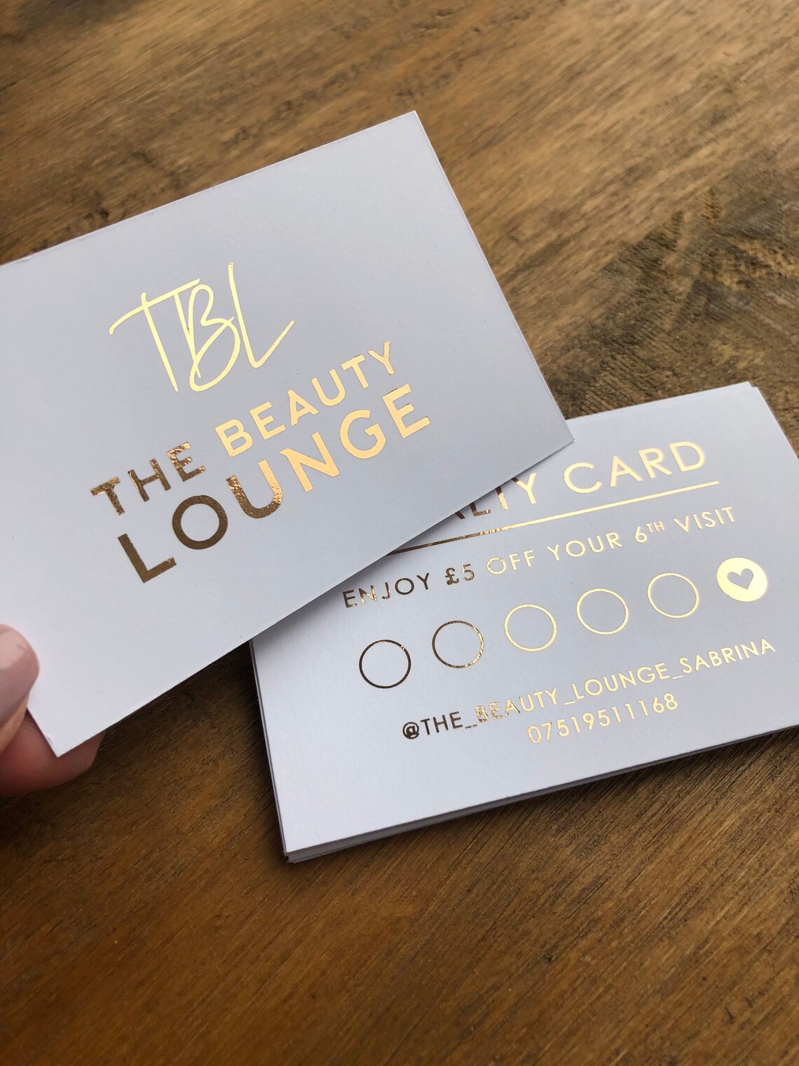 Foiled Loyalty Cards Double Sided Personalised With Logo - Etsy UK