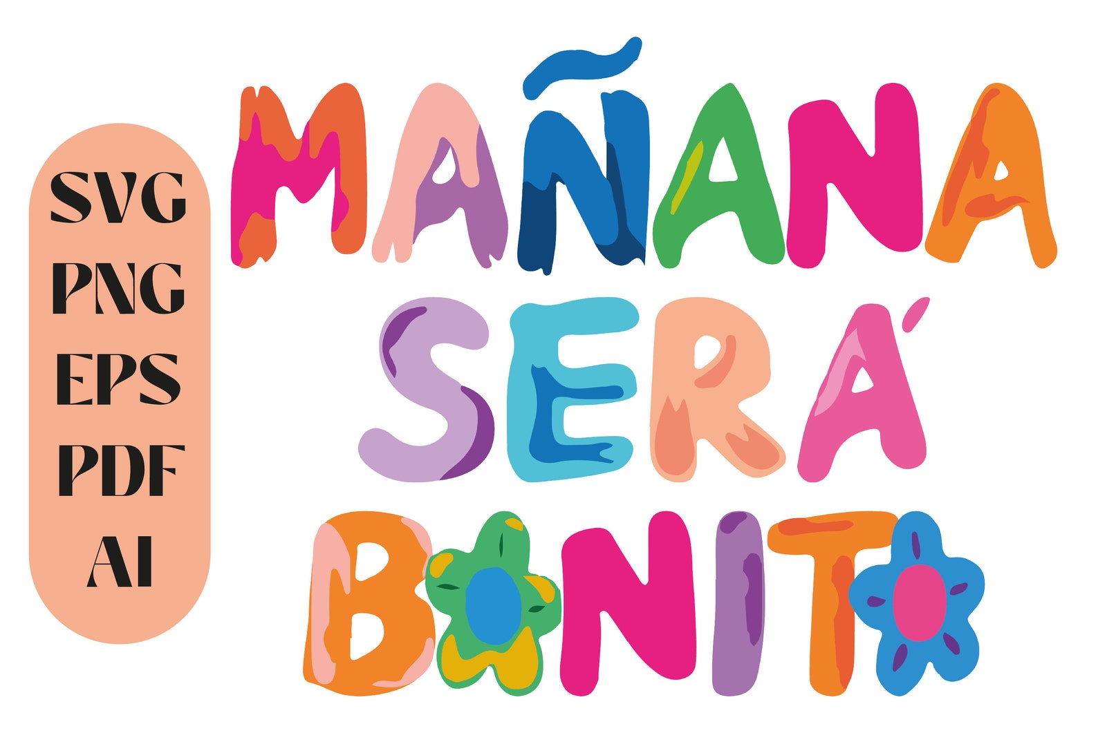 Karol G Alphabet SVG: Manana Sera Bonito Letters Bundle (digital ...