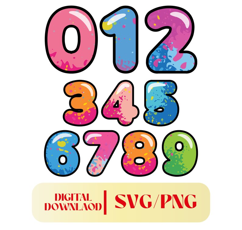 Color Font PNG and SVG Format | Watercolor Font | Birthday Letters and ...