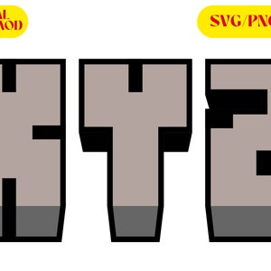 Minecraft Alphabets Svg | Minecraft Letters and Numbers Png - Etsy