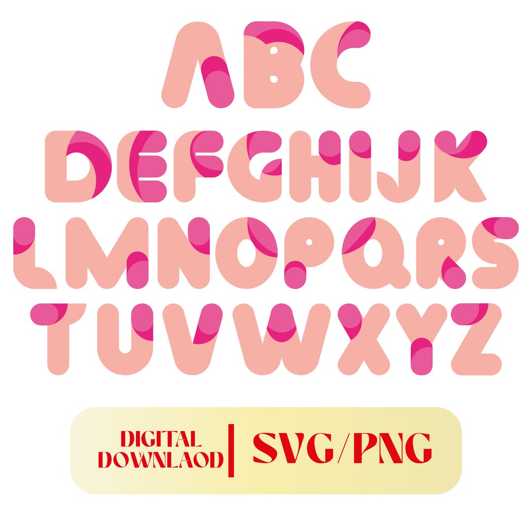 Color Alphabet SVG Anf PNG Color Font Svg Birthday Letters - Etsy Canada