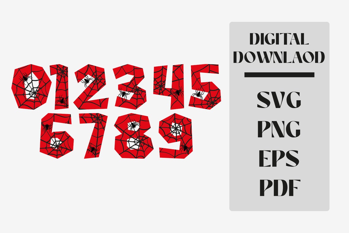 Spider Alphabet Svg/png/pdf/eps | Spider Font | Spiderman Birthday ...