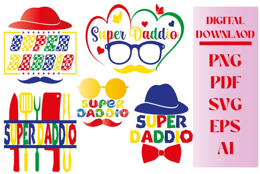 Super Daddio Design | Father's Day Gift, Gamer Dad (digital Download ...