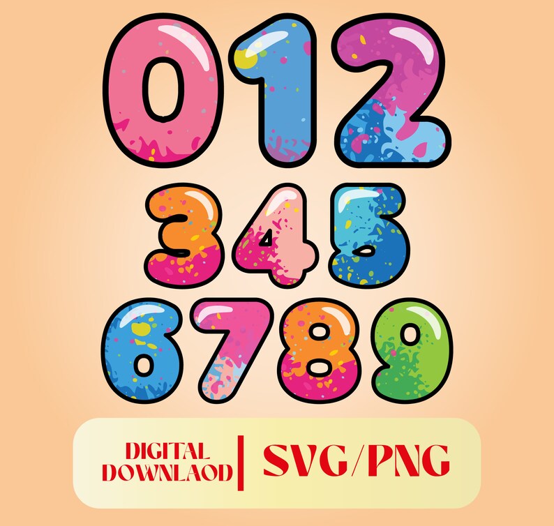 Color Font PNG and SVG Format | Watercolor Font | Birthday Letters and ...