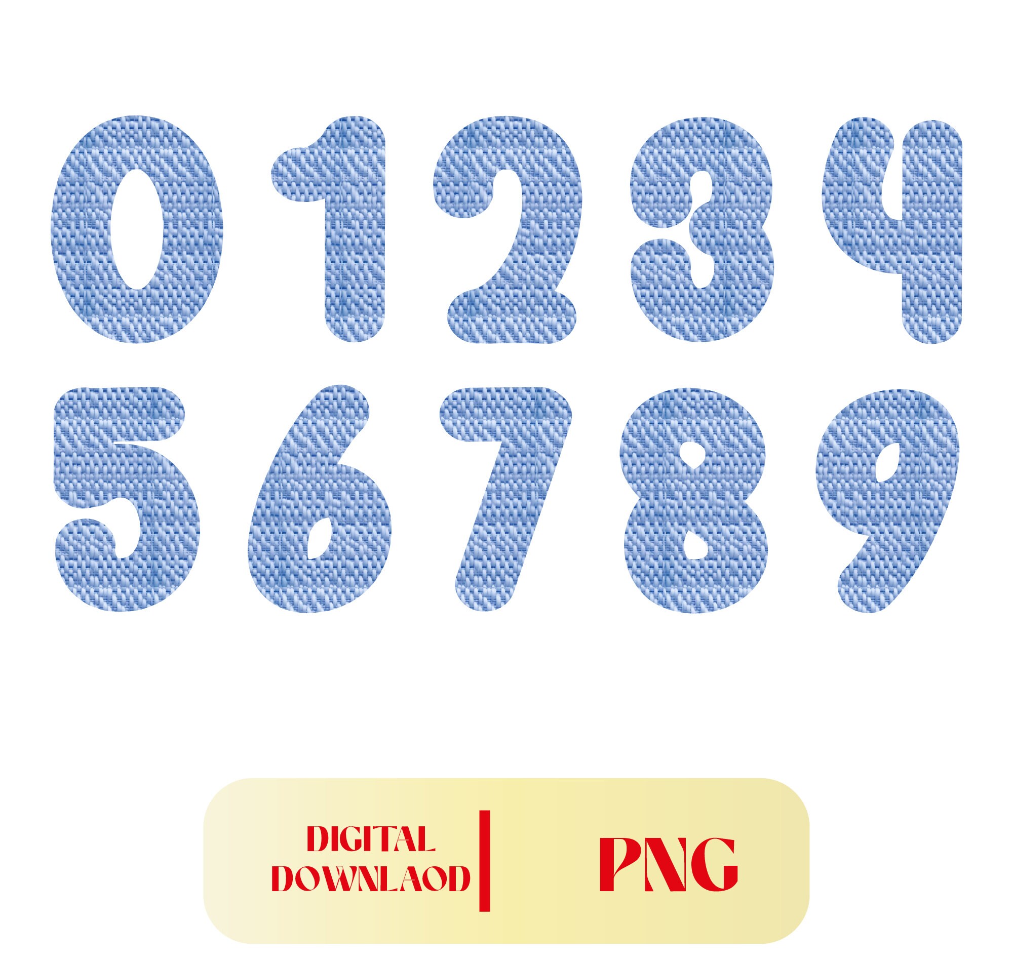 Faux Embroidery Alphabet PNG Faux Embroidery Numbers PNG - Etsy