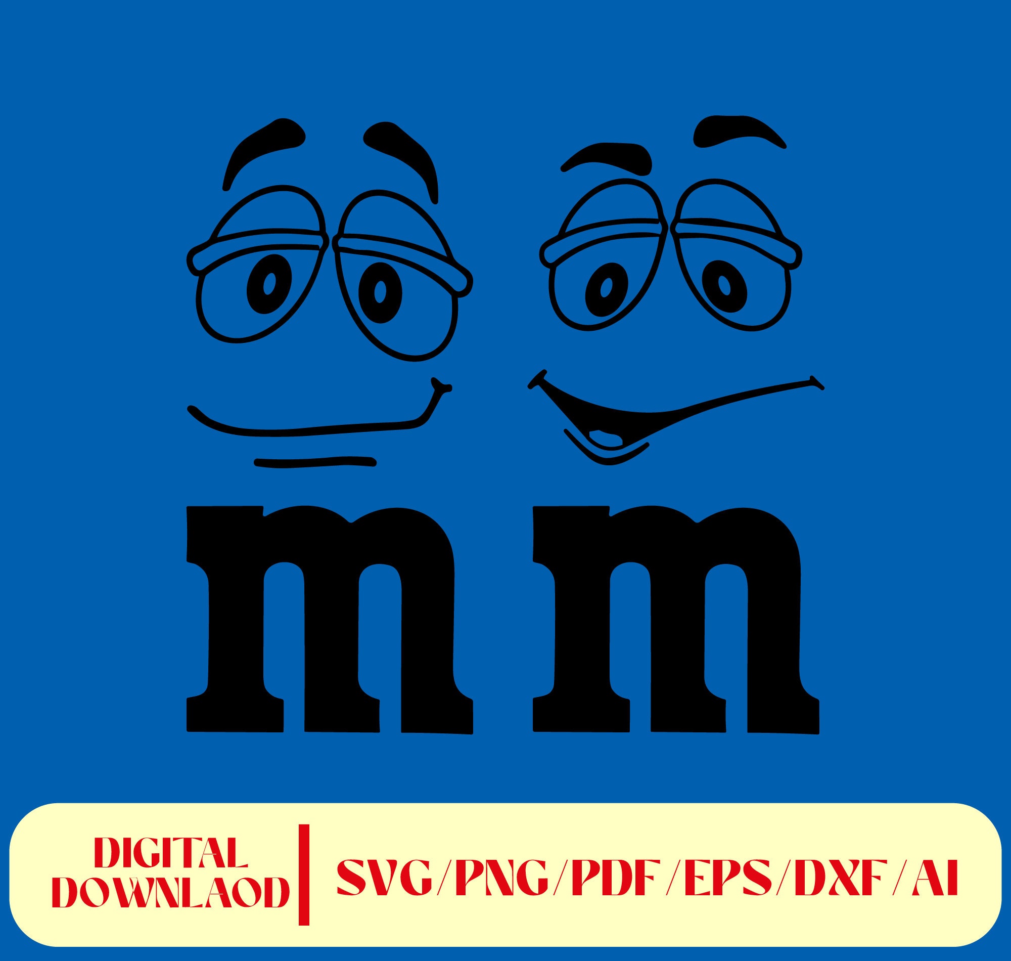 Candy Faces SVG With M Character Graphics, Cricut-ready (digital ...