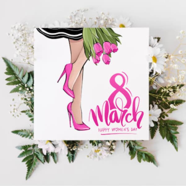 March Greeting Card - Etsy
