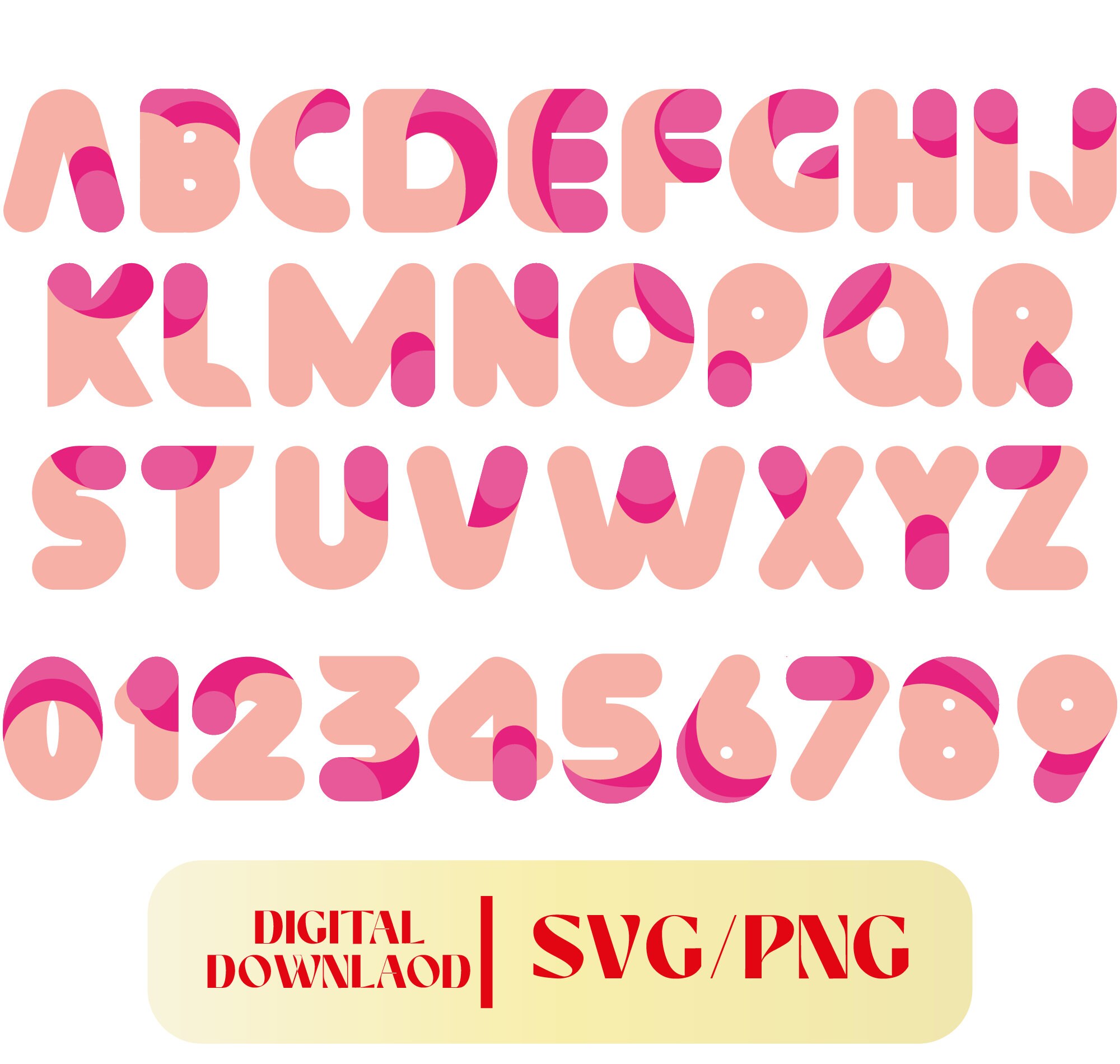 Color Alphabet SVG Anf PNG Color Font Svg Birthday Letters - Etsy