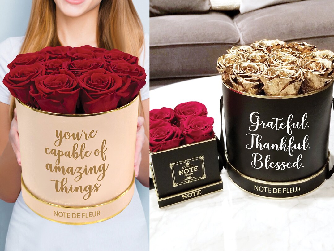 Personalized Forever Roses Everlasting Boxed Flower . Birthday ...