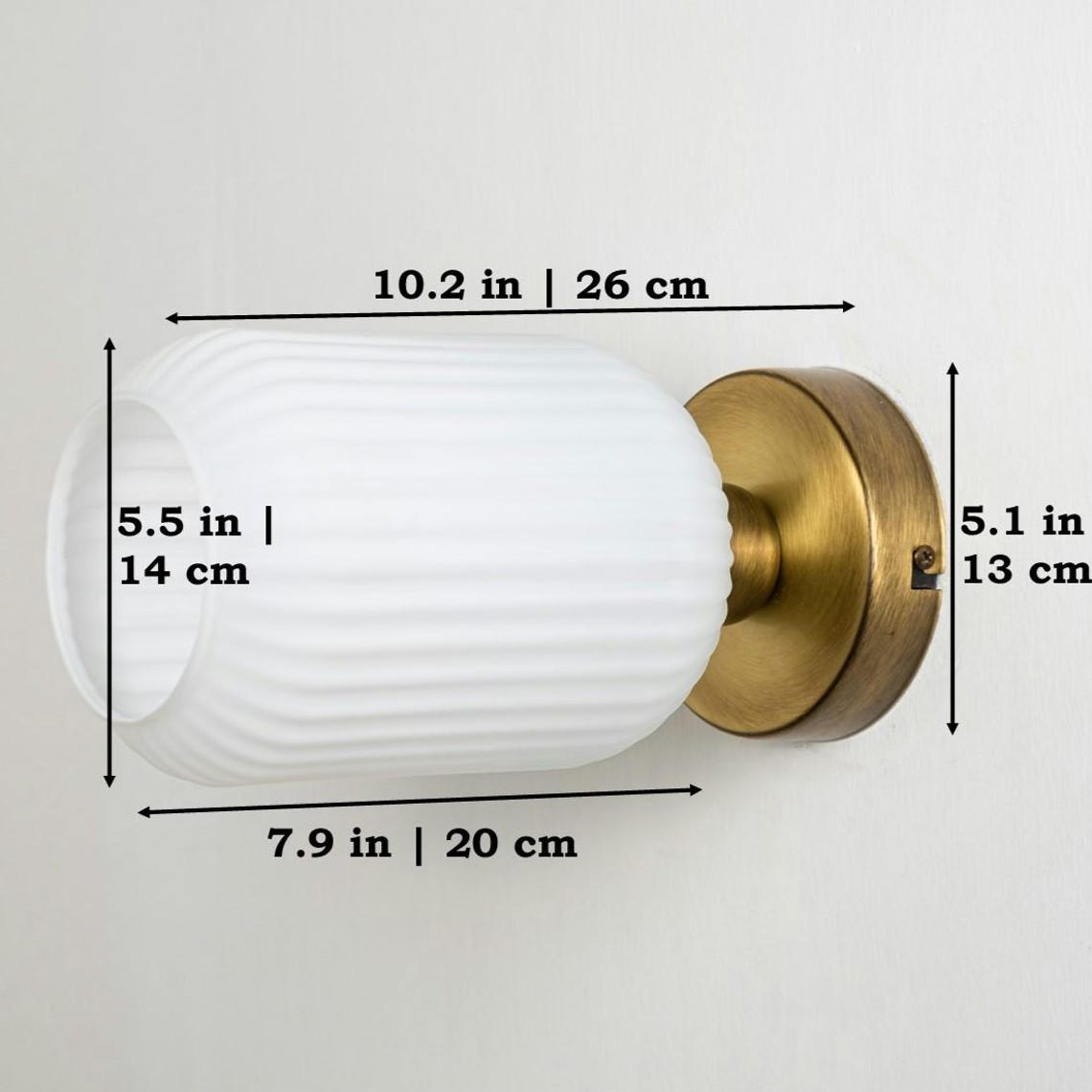 Vanity Ceiling Lighting, White Ribbed Glass Ceiling Lamp, Modern Home ...