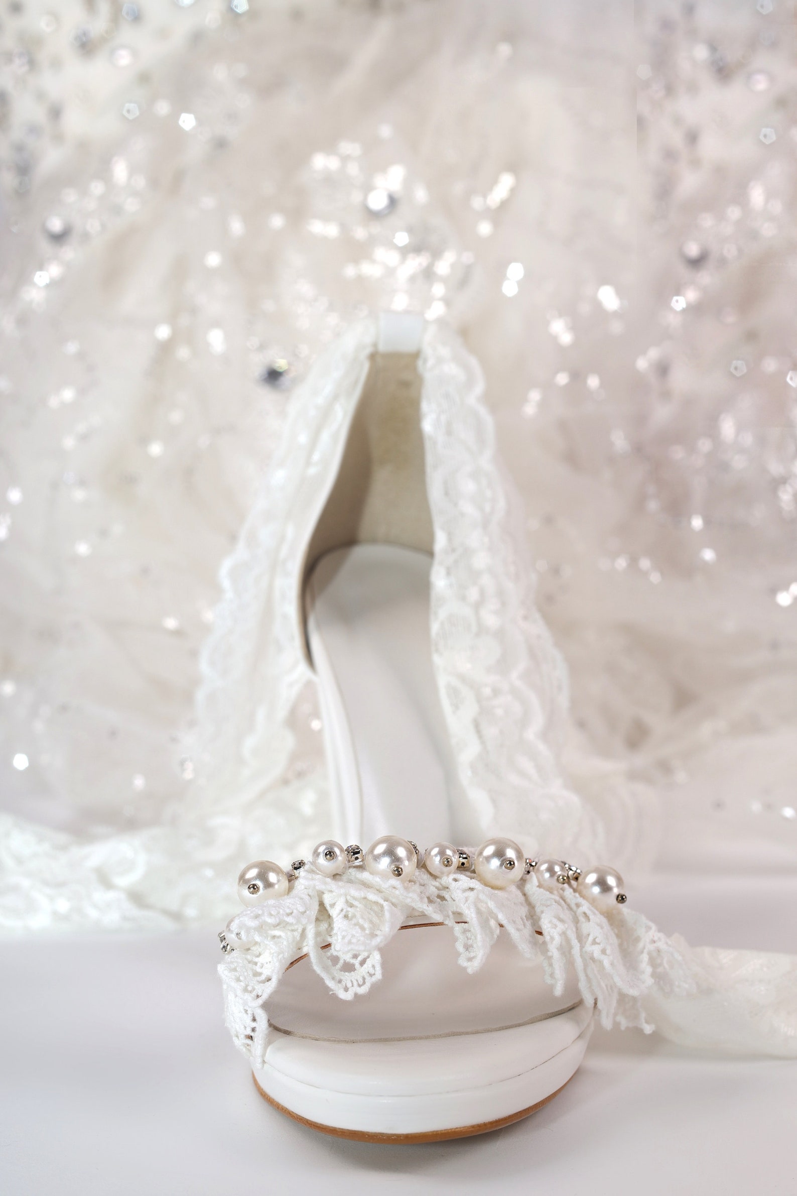 Custom Romantic Lace Block Sandals, Lace Wedding Sandals, Bridal Sandal ...