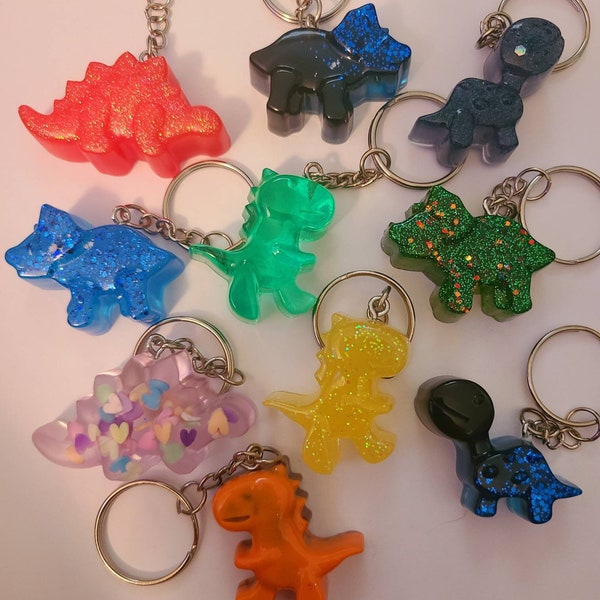 Dinosaur Keychain - Etsy