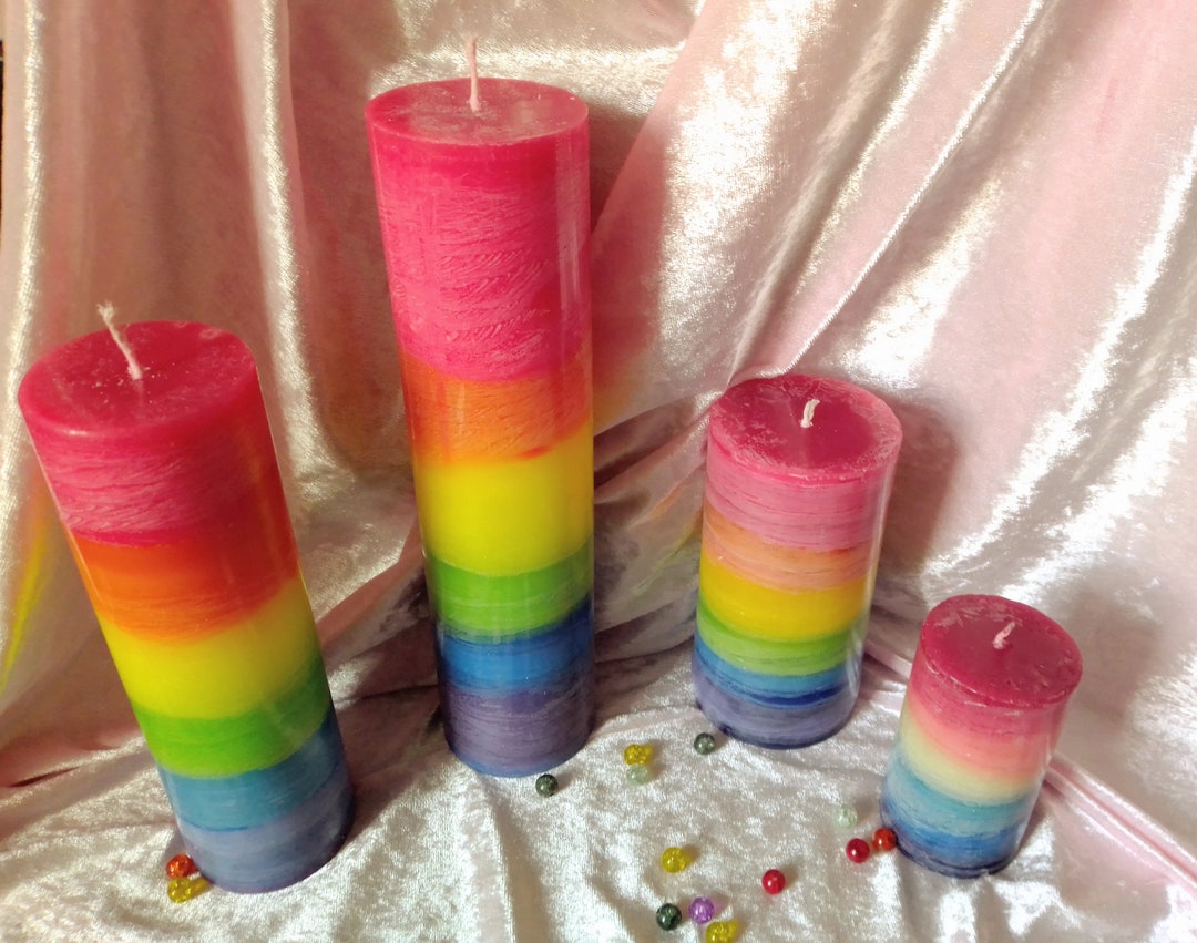 Swing Candle, Rainbow Candle, Block Candle, Pillar Candle Round ...