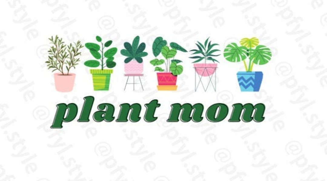 Plant Mom | Color | Stencil | Minimal | Labels | Print Yourself | DIY ...