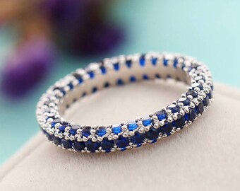 Simulated Sapphire Ring - Etsy