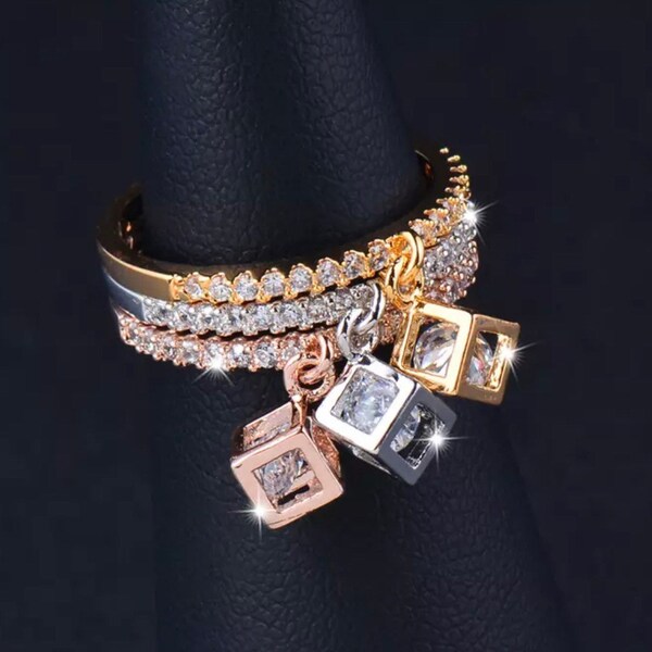 Charm Dangle Ring - Etsy