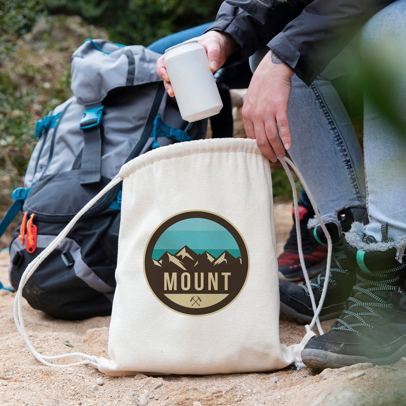 Personalized Logo Drawstring Backpack - Etsy