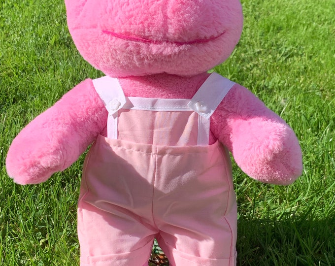 Handmade Dungarees/overalls for Build A Bear Spring Green/ Pink Frog ...