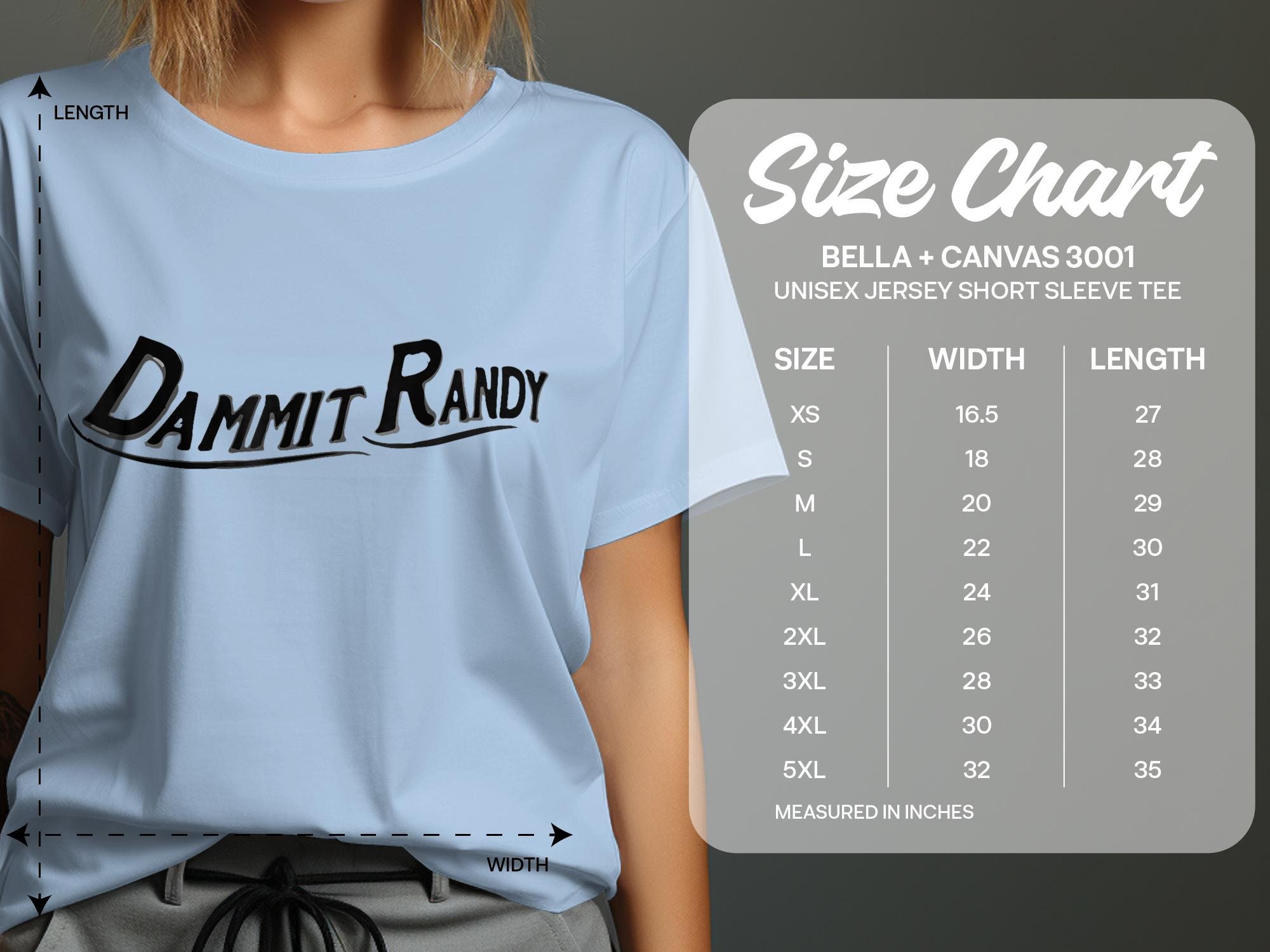 Funny Dammit Randy T-shirt, Humorous Graphic Tee, Vintage Style Shirt ...