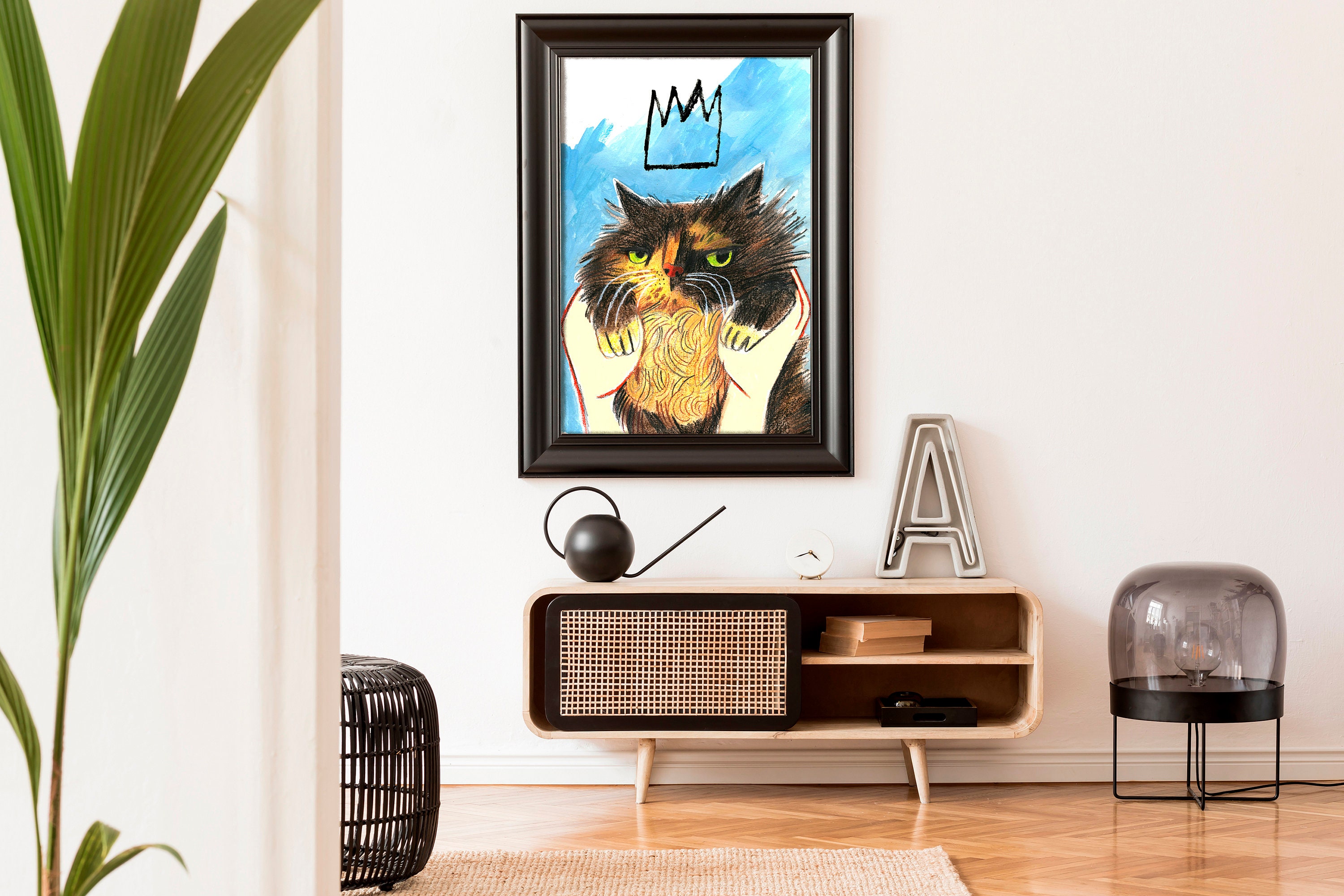 Angry Cat Art Print Funny Kitty Poster - Etsy