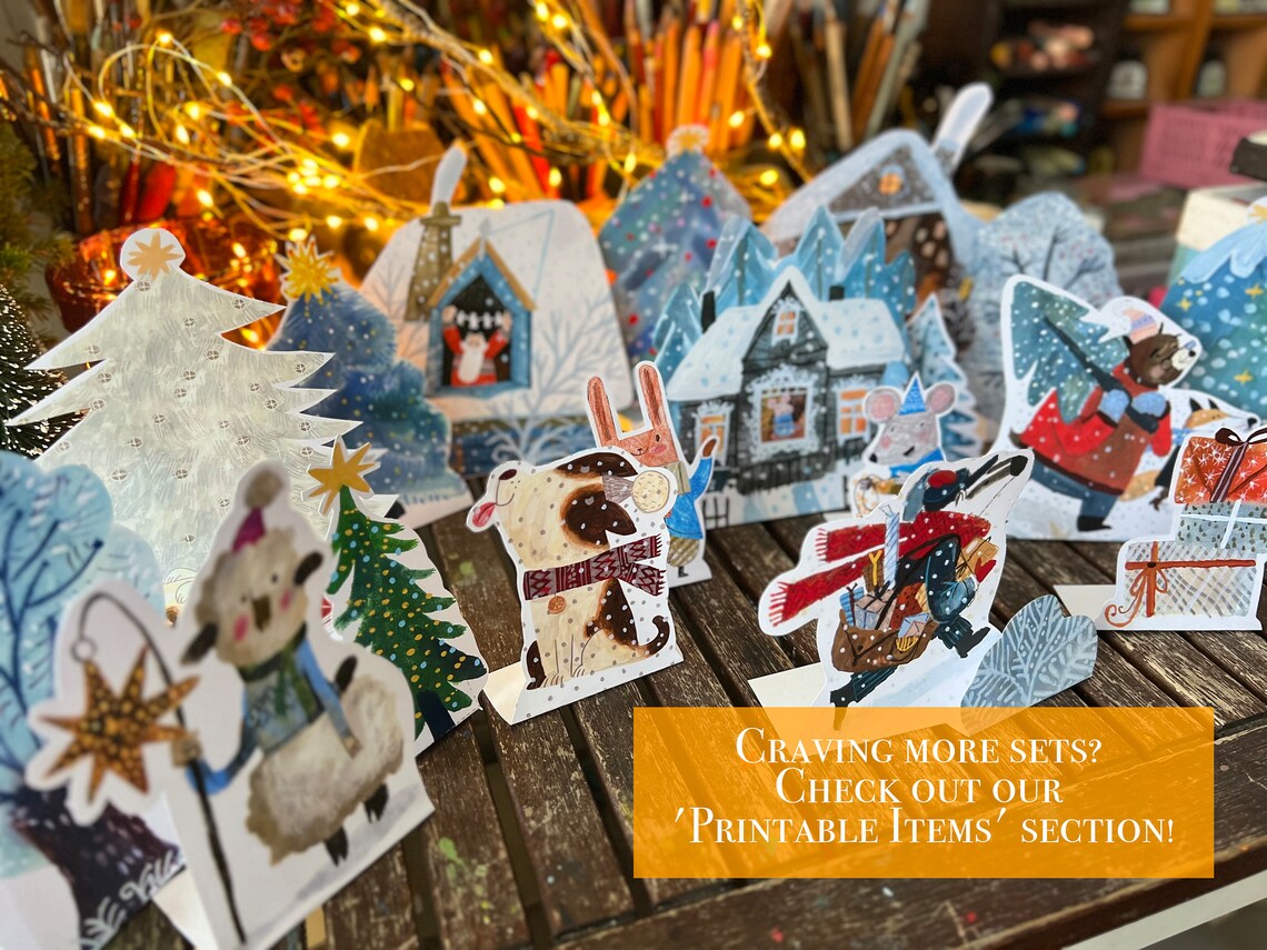 Printable Christmas Dog Paper Toy, INSTANT DOWNLOAD, Holiday Paper Doll ...