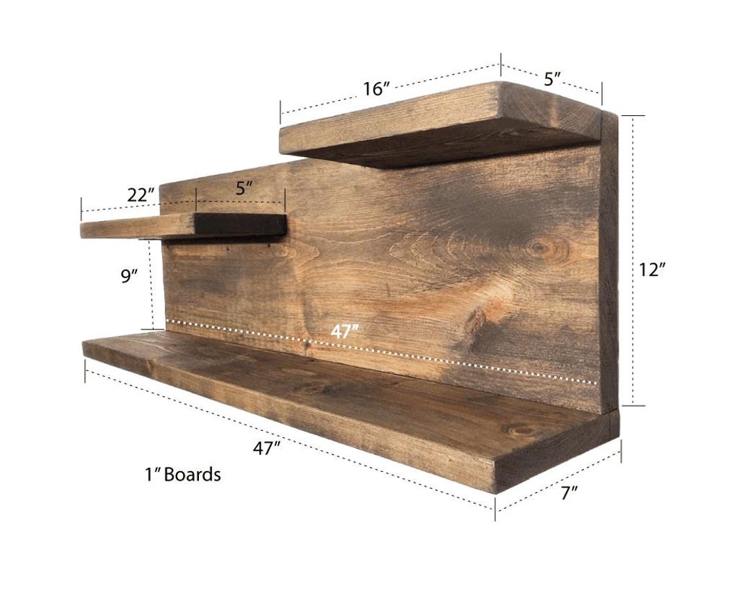 Custom Wall Wood Shelf System - Etsy