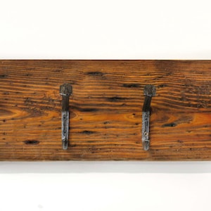 Farmhouse Coat Rack Wall Mounted Western Rustic Vintage Decor Railroad ...