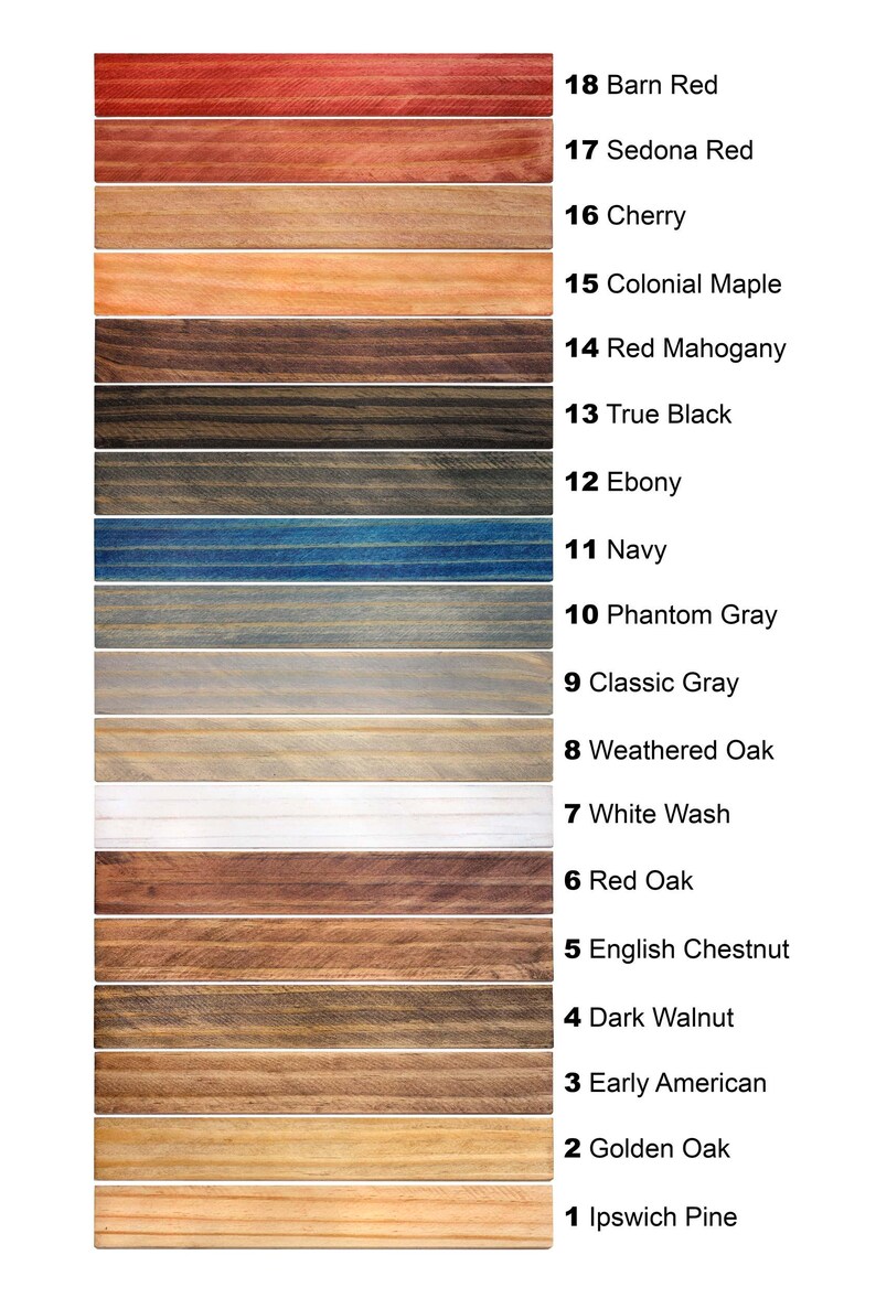 Pine Wood Minwax Stain Samples for Coat Racks, Shelves, Cabinets, and ...