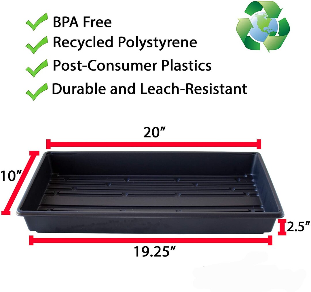 2-pack of 10 X 20 Garden Growing Trays Wheatgrass Sprouting Tray ...