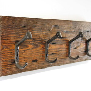 Farmhouse Coat Rack Wall Mounted Western Rustic Vintage Decor Railroad ...