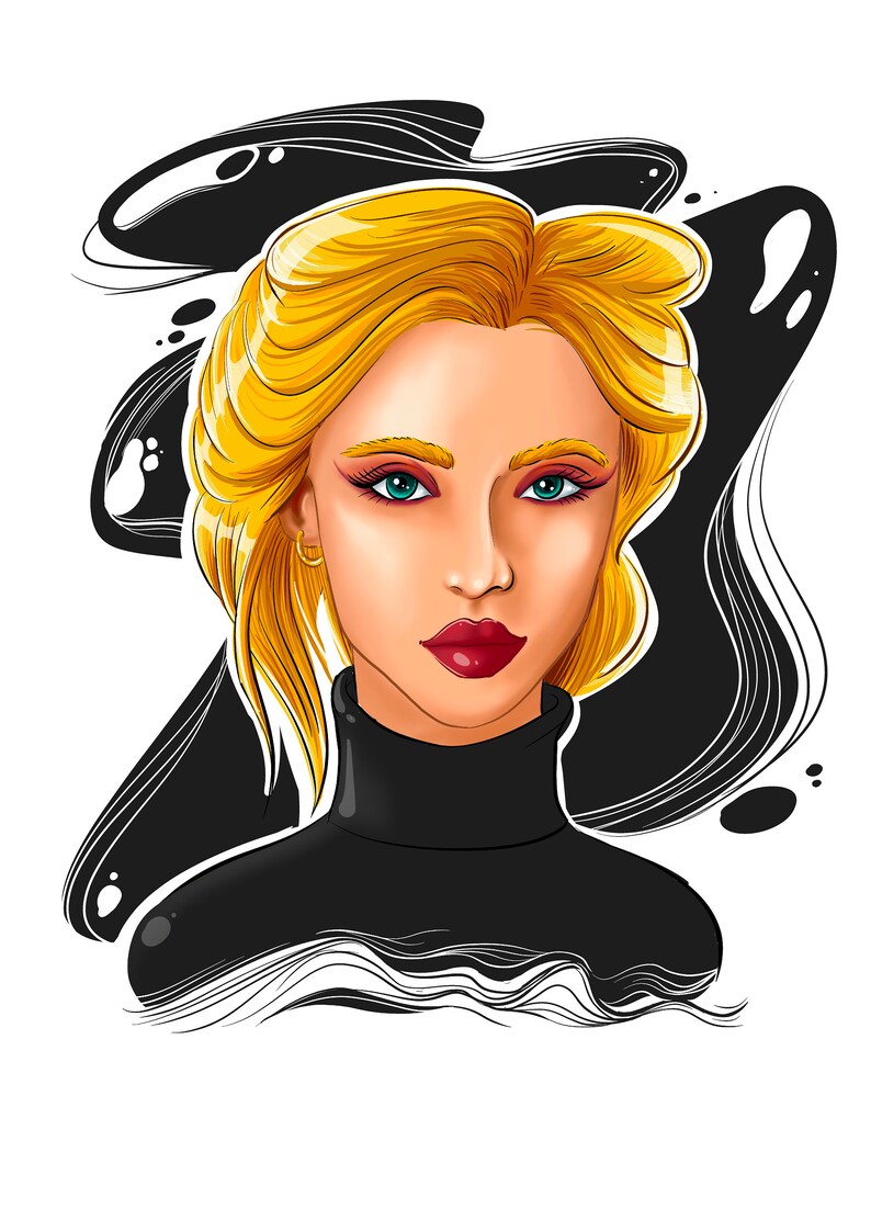 Artist Cartoon Logo Cartoon Portrait Logo Logo Design - Etsy