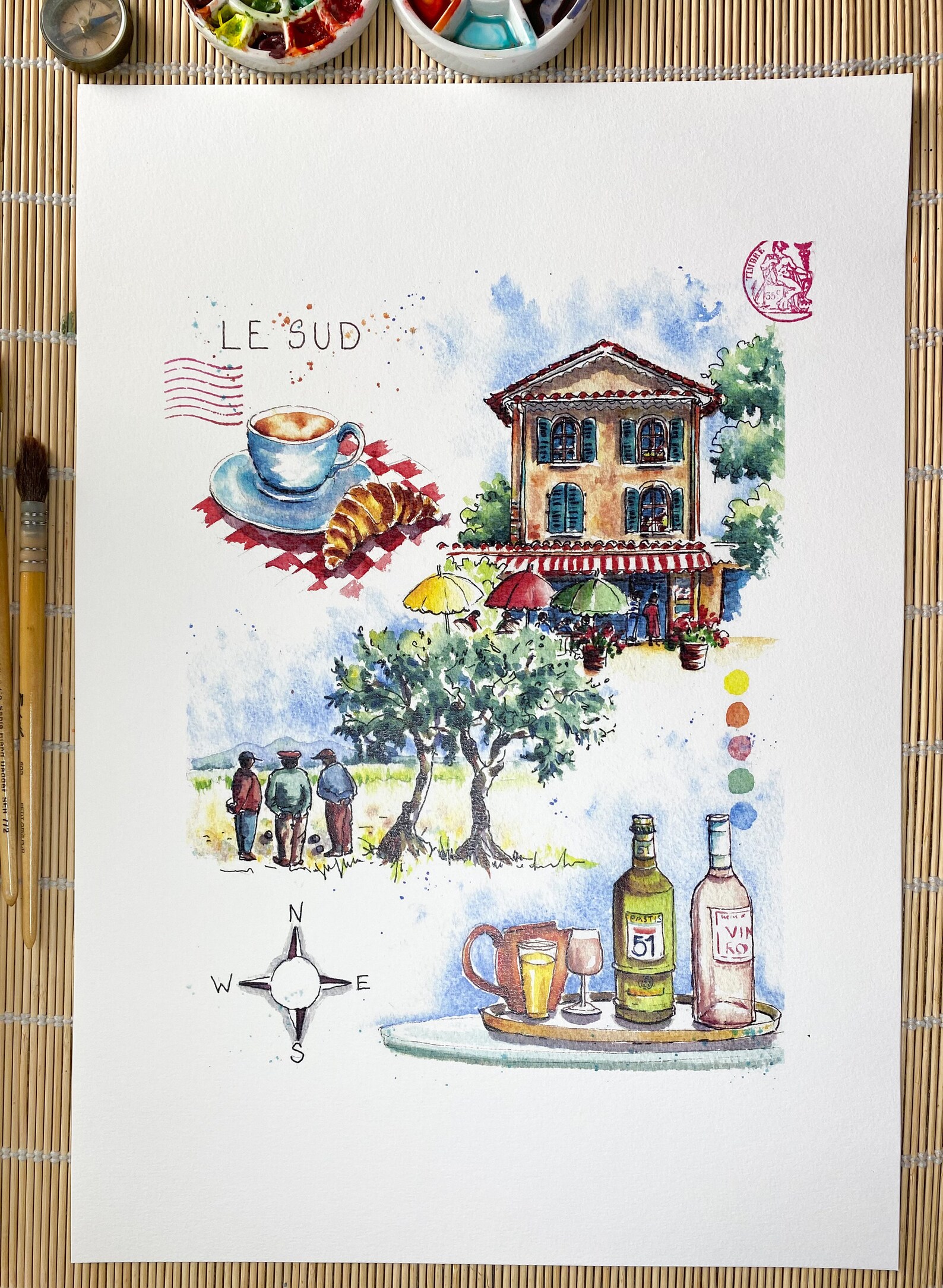 French Cafe Life, Coffee, Croissants Wine, Boules Competitions, From My ...