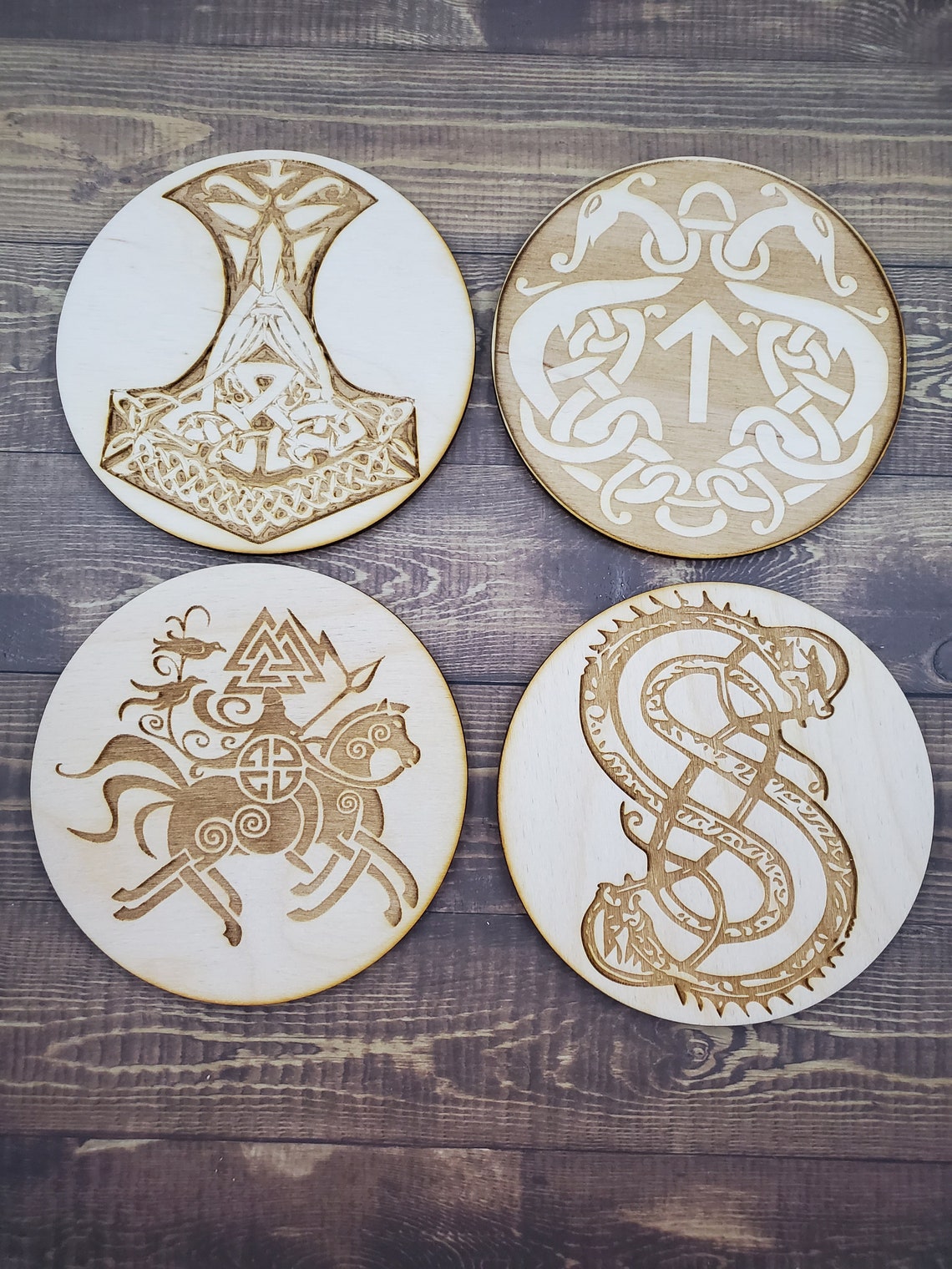Coaster Set of Four Viking Series - Etsy