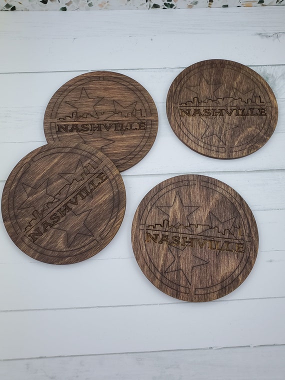 Coaster Set of Four Nashville Tennessee | Etsy