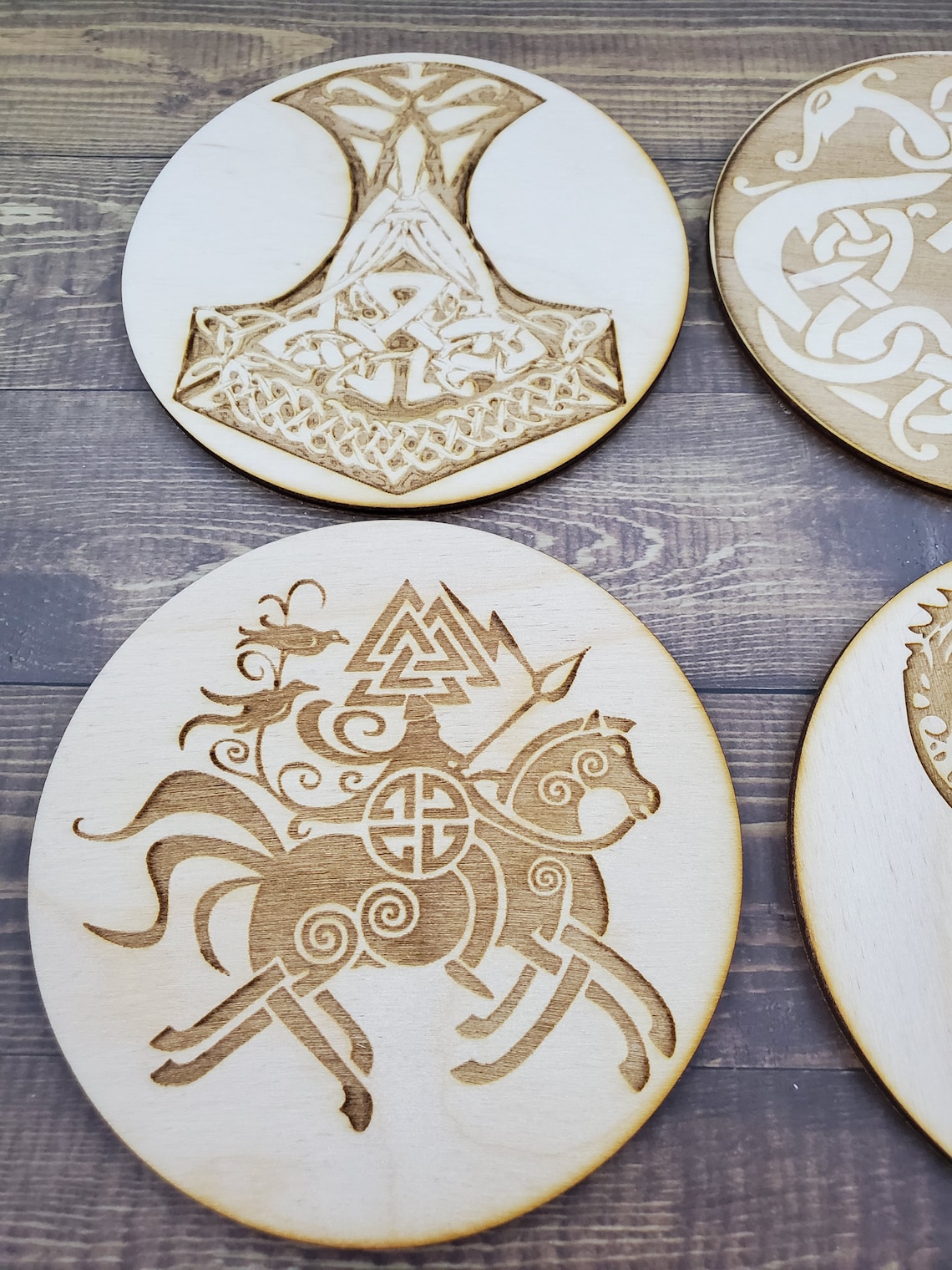 Coaster Set of Four Viking Series | Etsy