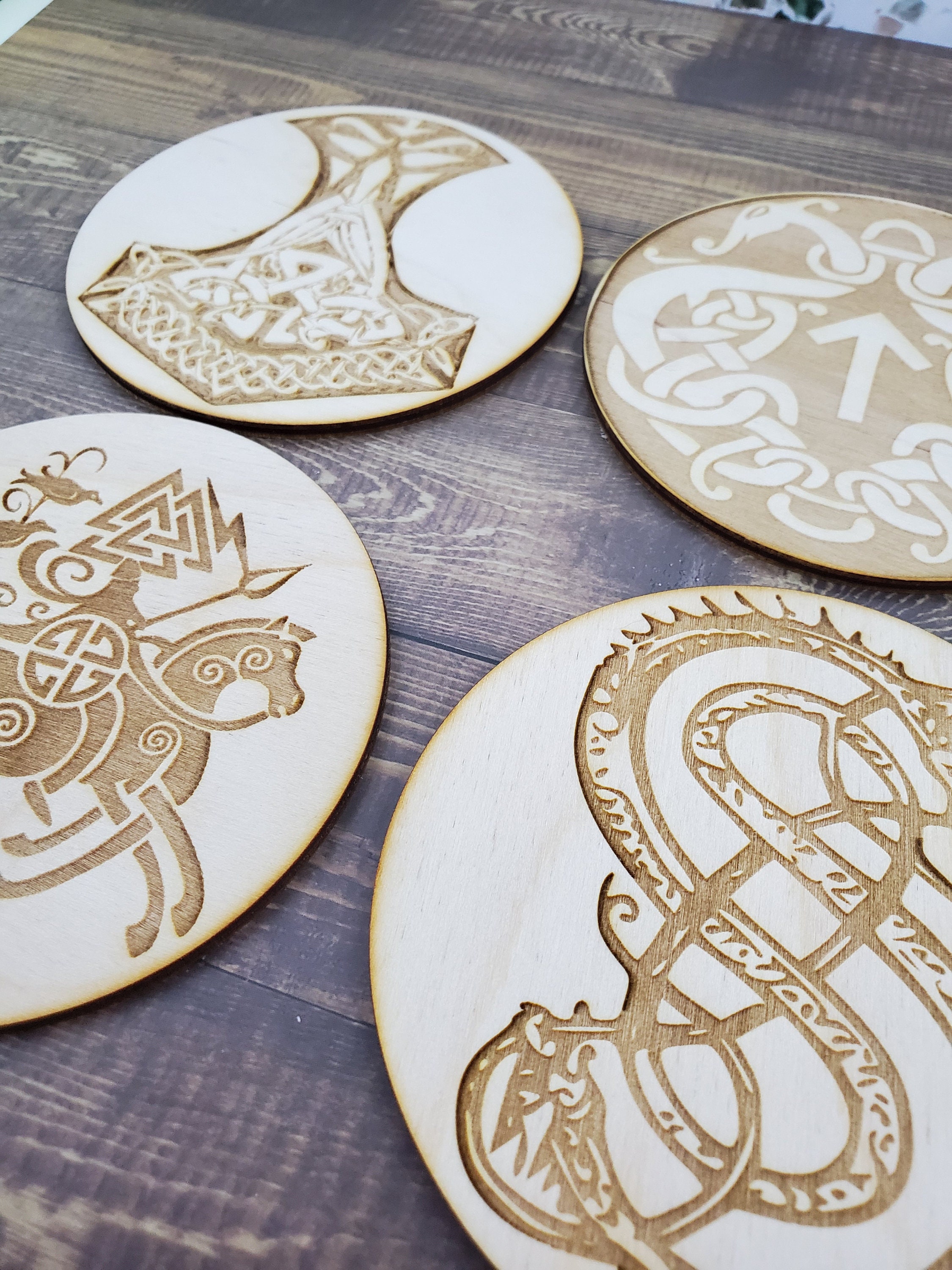 Coaster Set of Four - Viking Series - Etsy