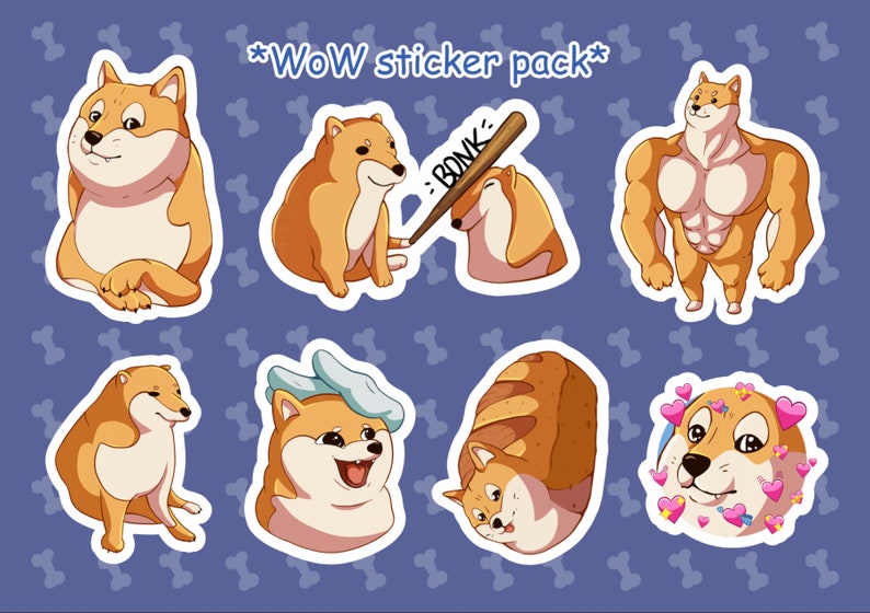 Doge Stickers Meme Sticker Pack - Etsy