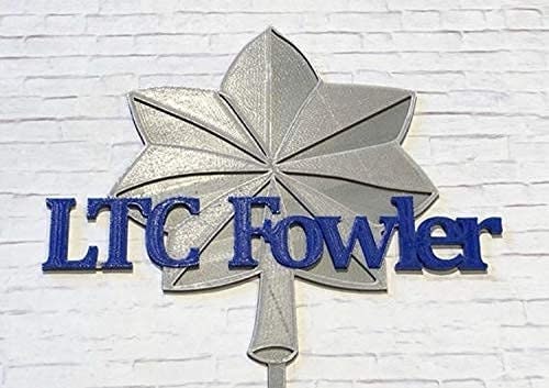 Lt Colonel LTC Personalized Oak Leaf Cake Topper - Etsy