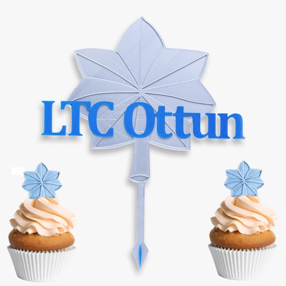 Lt Col/ltc Silver Oak Leaf Cake and Cupcake 1 Doz Topper | Etsy