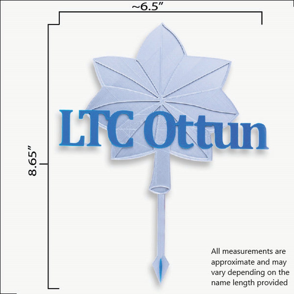 Lt Col/ltc Silver Oak Leaf Cake and Cupcake 1 Doz Topper - Etsy