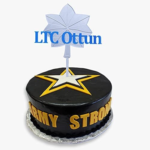 Lt Colonel LTC Personalized Oak Leaf Cake Topper | Etsy