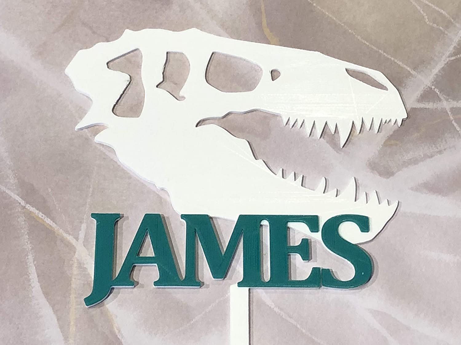 Dinosaur T-rex Fossil Cake Topper - Etsy