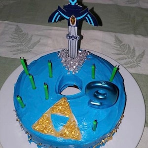 Zelda Master Sword Personalized Cake Topper - Etsy