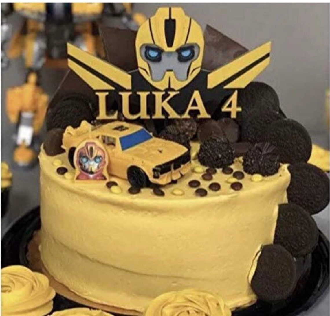 Bumblebee Personalized Cake Topper Transformer Bumble Bee | Etsy