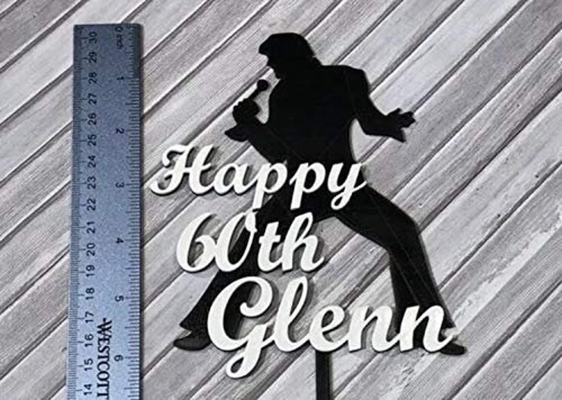 Elvis Personalized Custom Cake Topper - Etsy