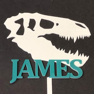 Dinosaur T-rex Fossil Cake Topper - Etsy