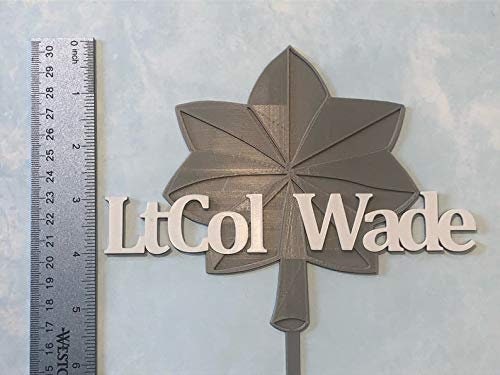 Lt Colonel LTC Personalized Oak Leaf Cake Topper - Etsy